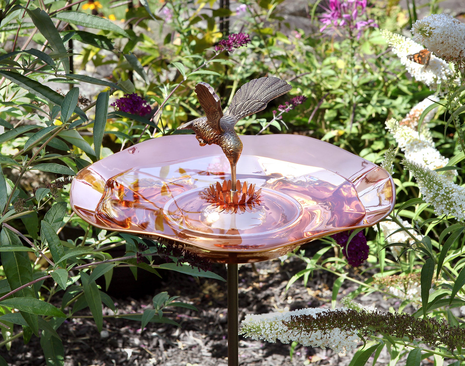 Hummingbird Birdbath – Garden Luster